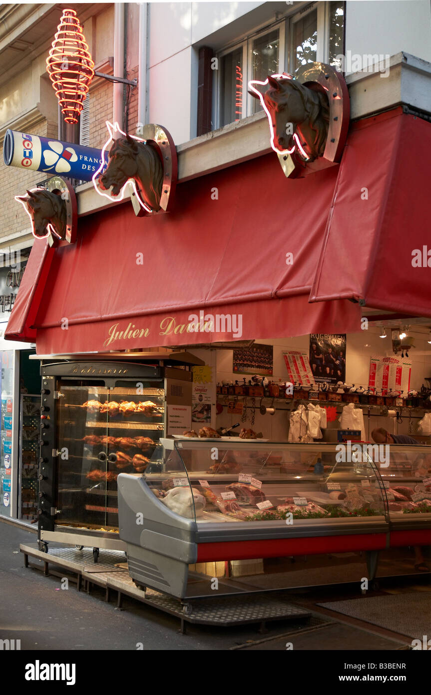 A horse butcher's shop in Paris Stock Photo - Alamy