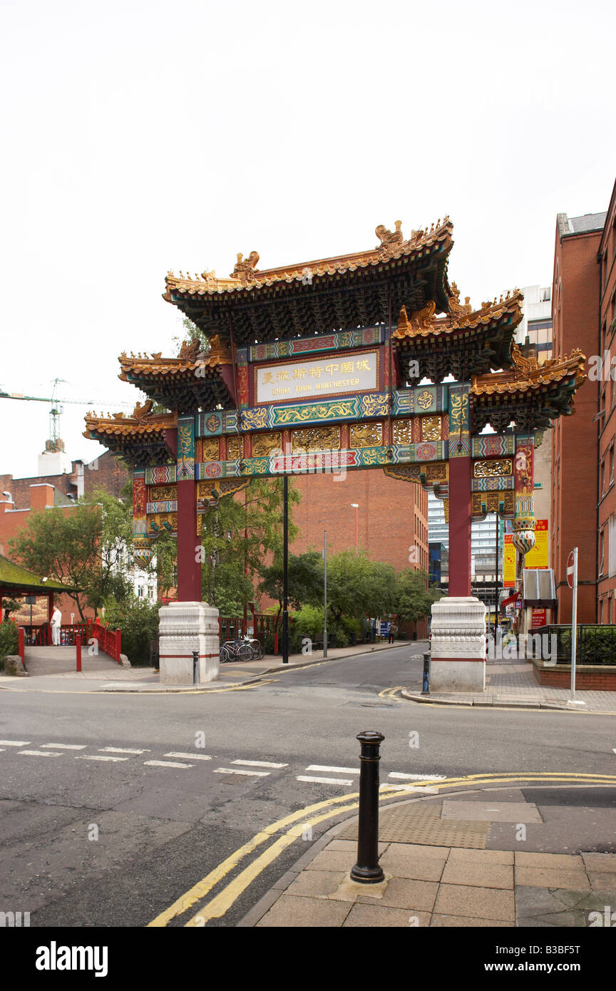 Arch in China Town Manchester UK Stock Photo - Alamy