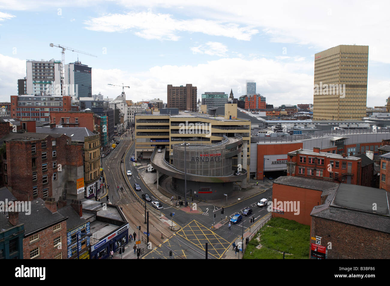 Aerial view Manchester UK Stock Photo - Alamy