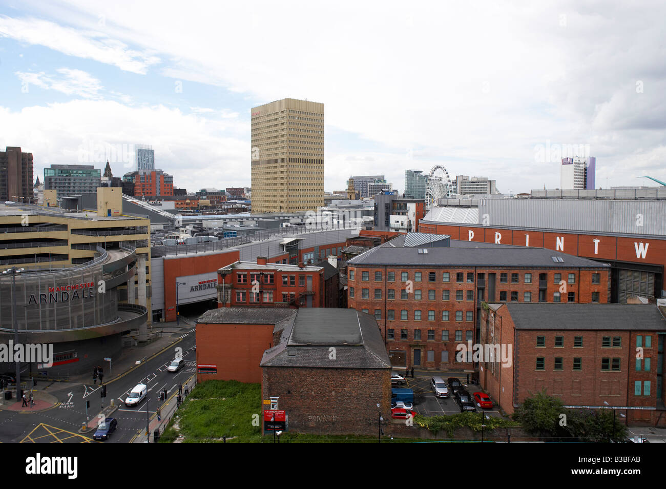 Aerial view Manchester UK Stock Photo - Alamy