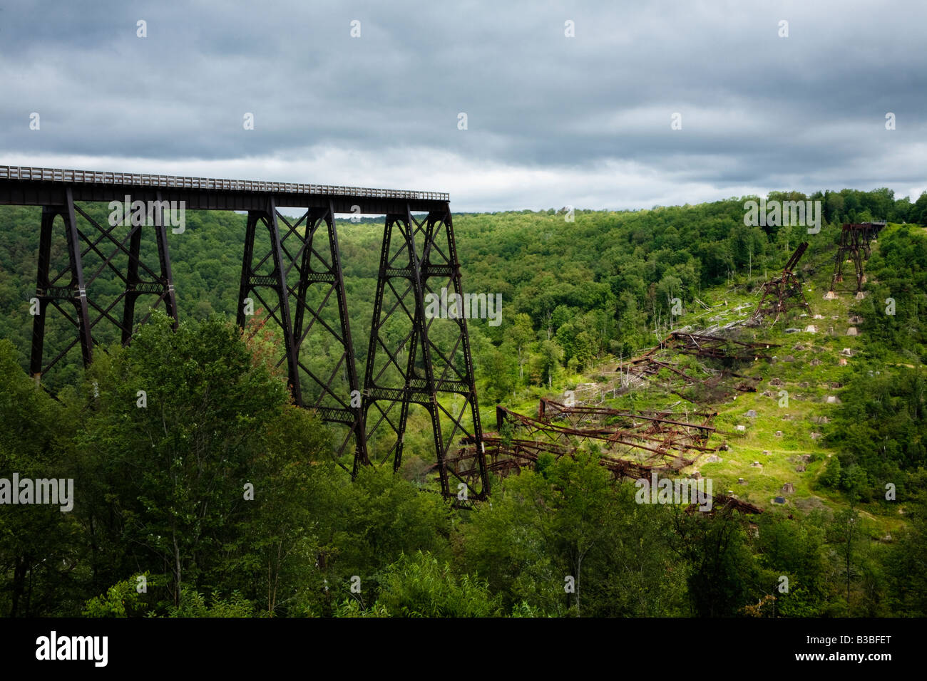 Kinzua Bridge State Park, around Kinzua Viaduct, built 1882, was an ...