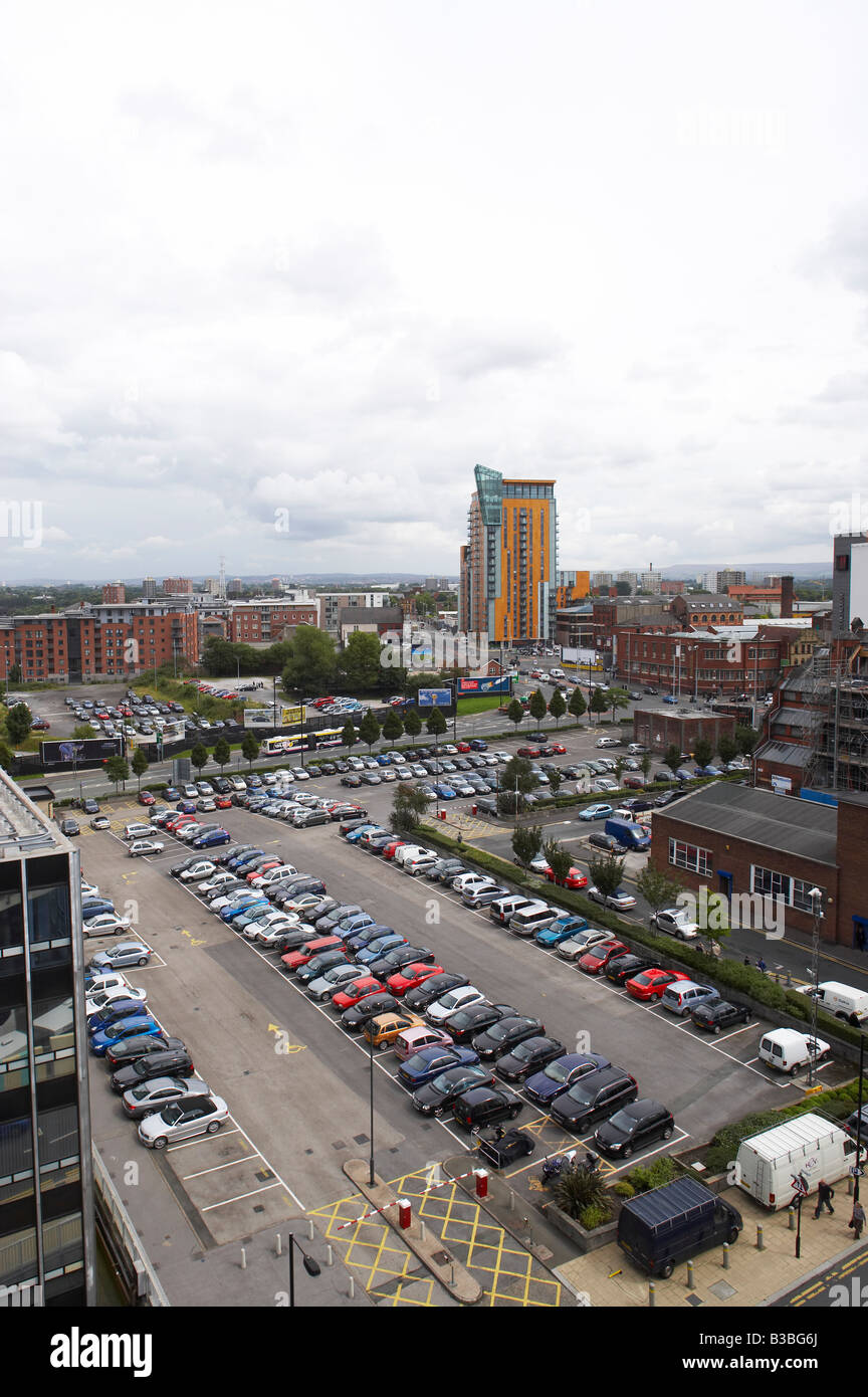 Aerial view Manchester UK Stock Photo - Alamy