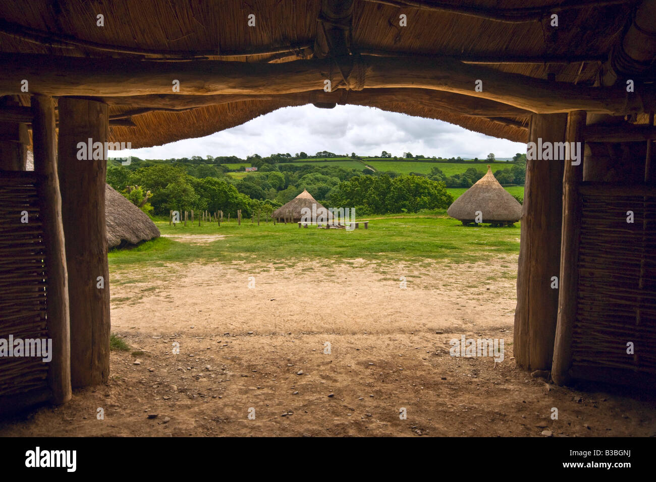 Iron Age Hill Fort at Castell Henllys Stock Photo - Alamy