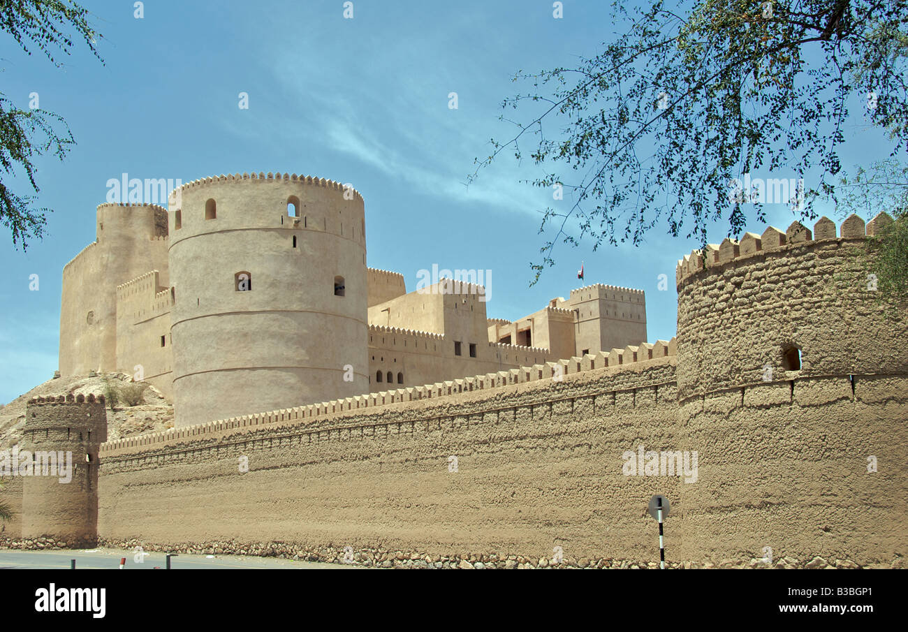 Rustaq Fort Al Batinah Region Sultanate of Oman Stock Photo - Alamy