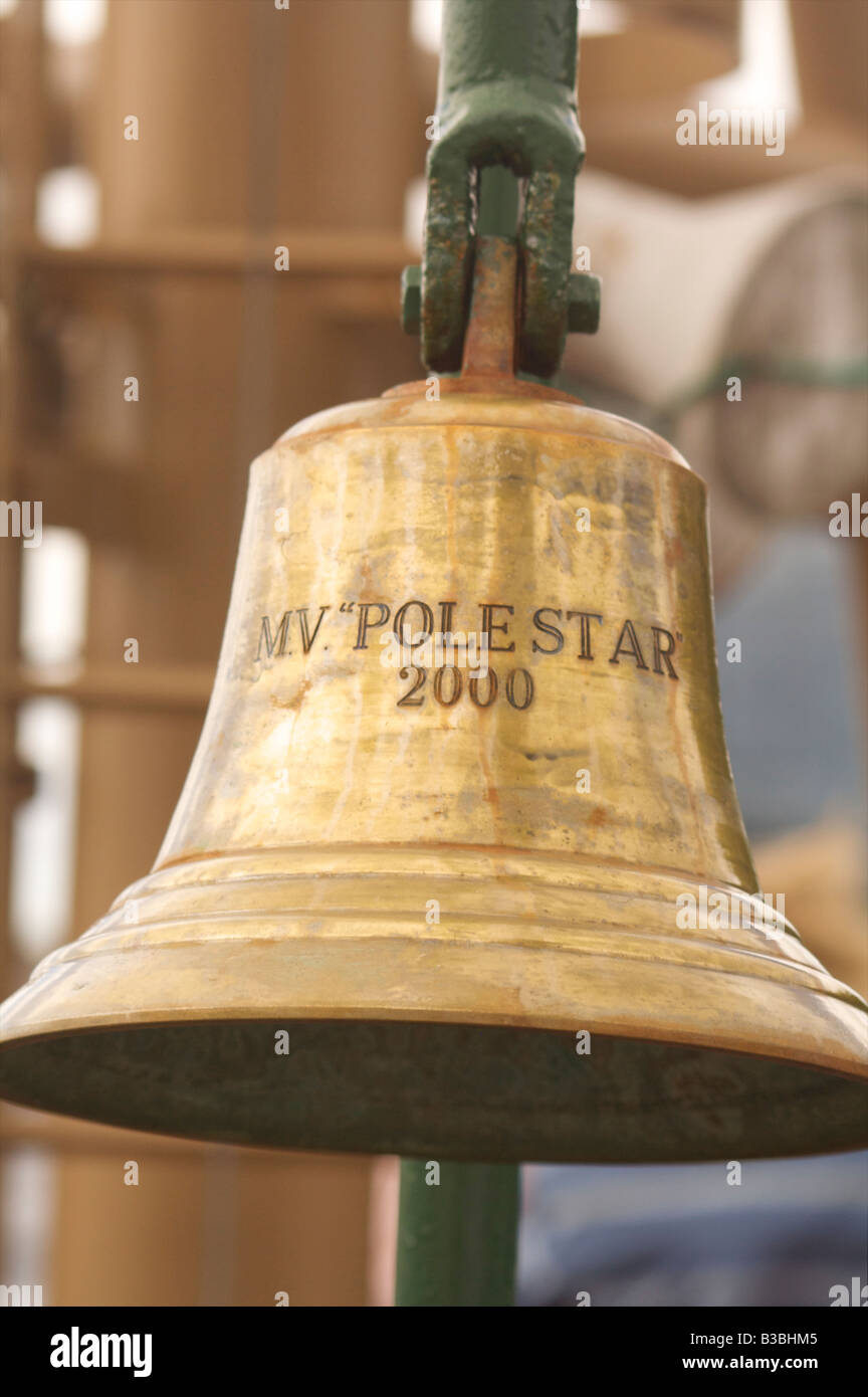 ship's bell MV Pole star 2000 Stock Photo - Alamy