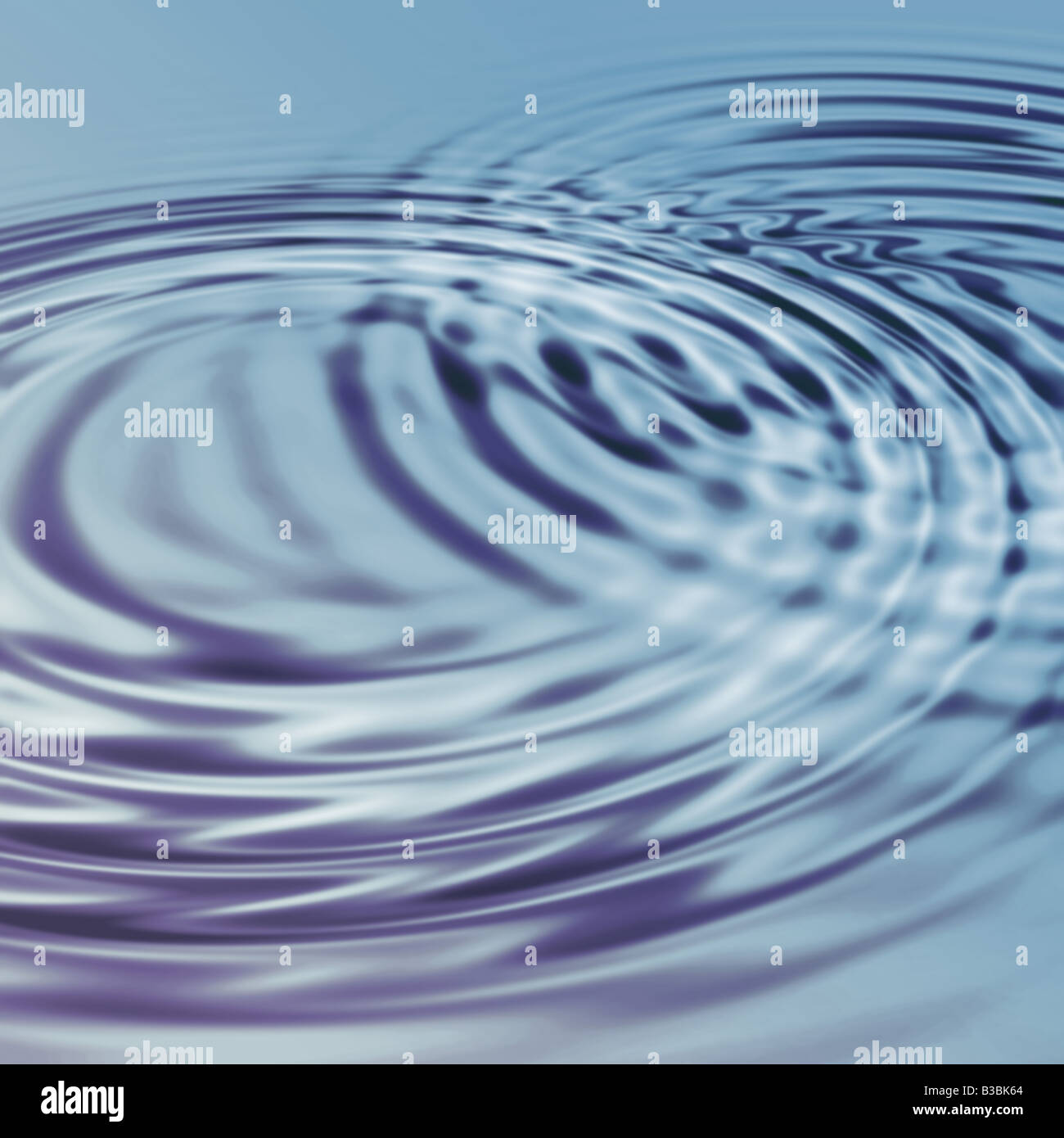 Blue water background with circular ripples from the rain Stock Photo ...