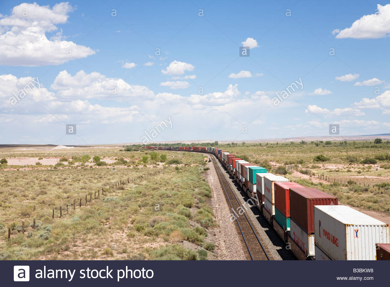 Cargo Train With Containers High Resolution Stock Photography and ...