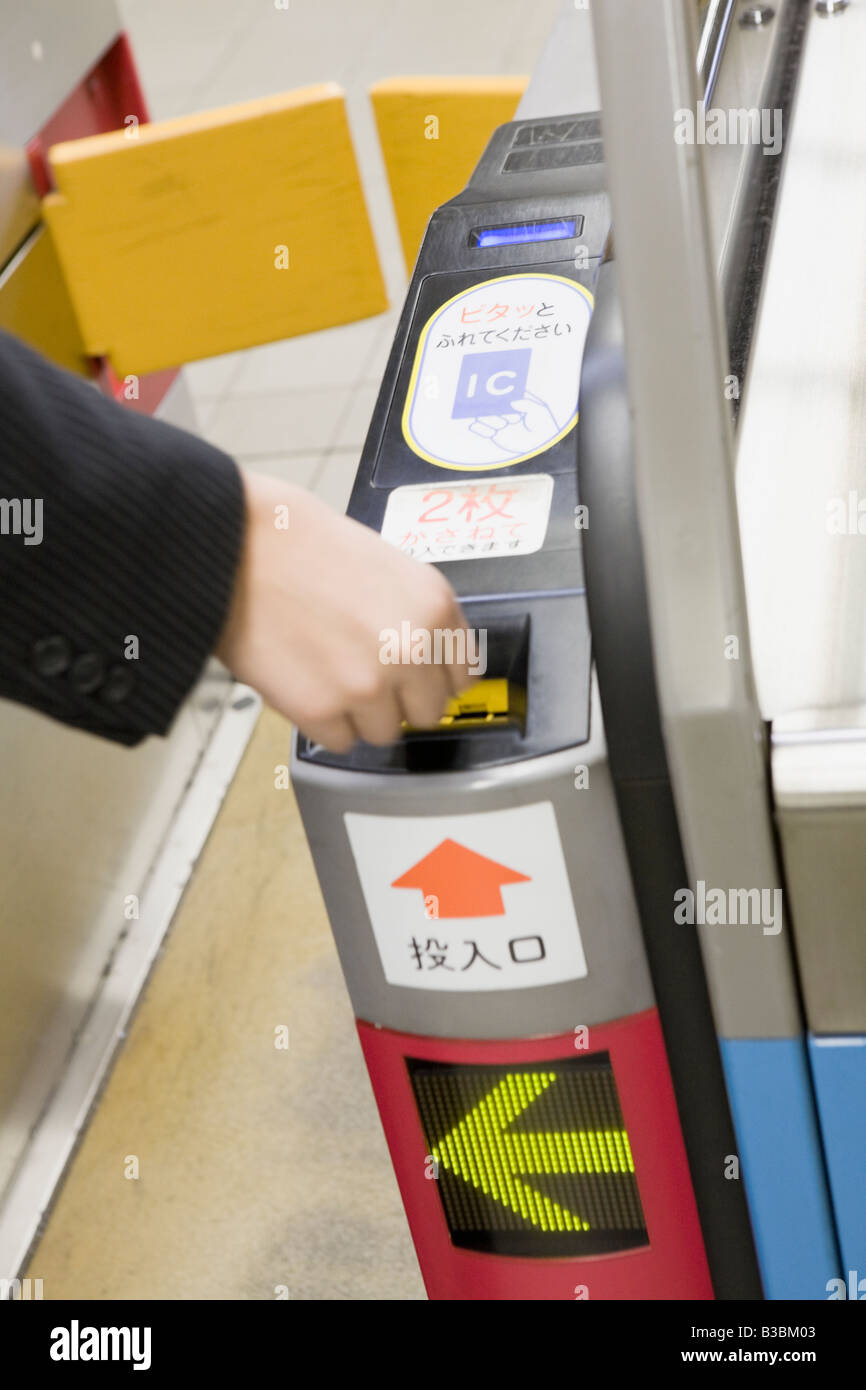 Automatic Ticket Gate Stock Photo - Alamy