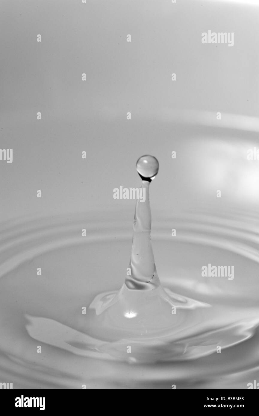 water drop making rings Stock Photo - Alamy