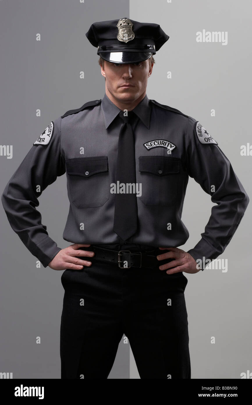 Portrait of Security Guard Stock Photo - Alamy