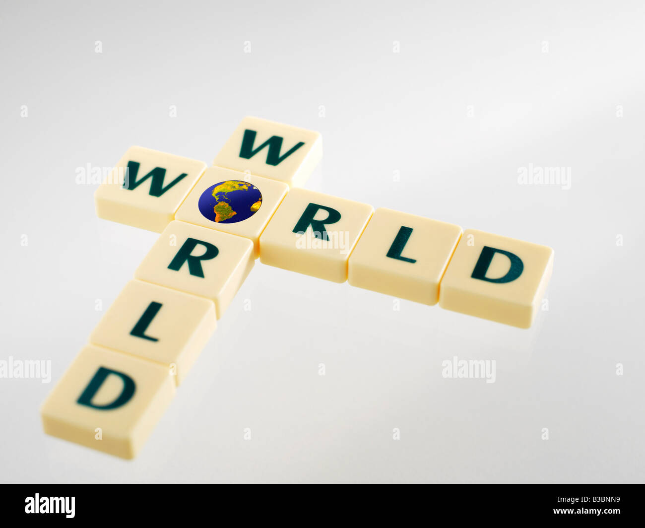Word Tiles Spelling the Word World Stock Photo - Alamy
