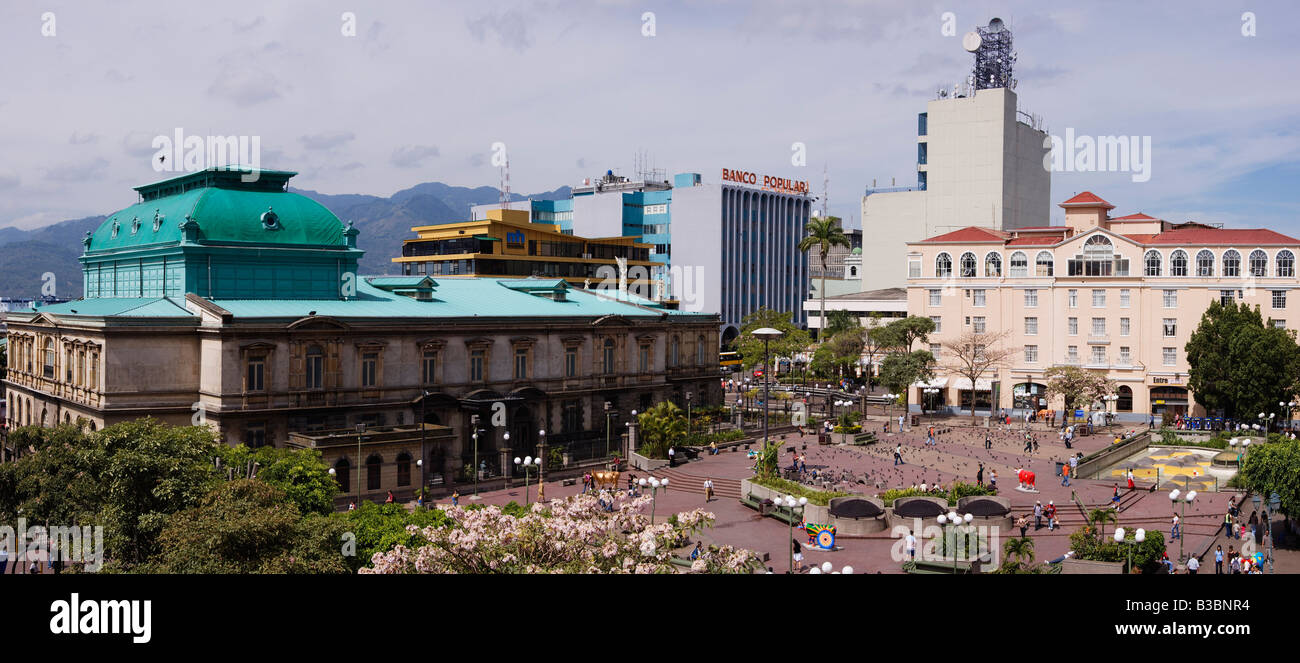 National Theatre and Plaza de la Cultura, San Jose, Costa Rica Stock ...