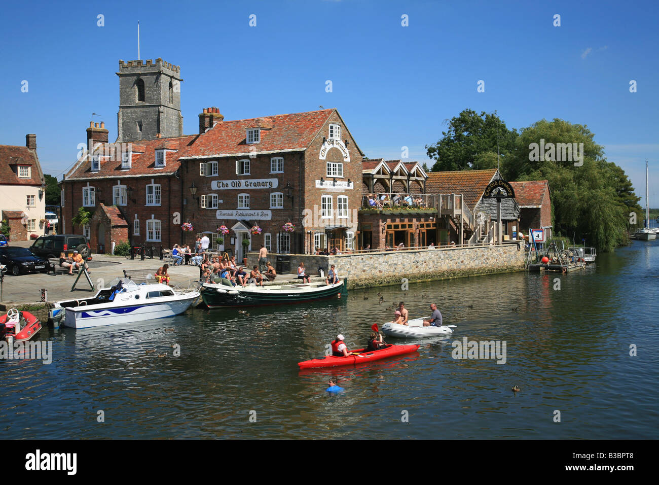 Dorset The popular quay on the River Frome at Wareham Stock Photo - Alamy