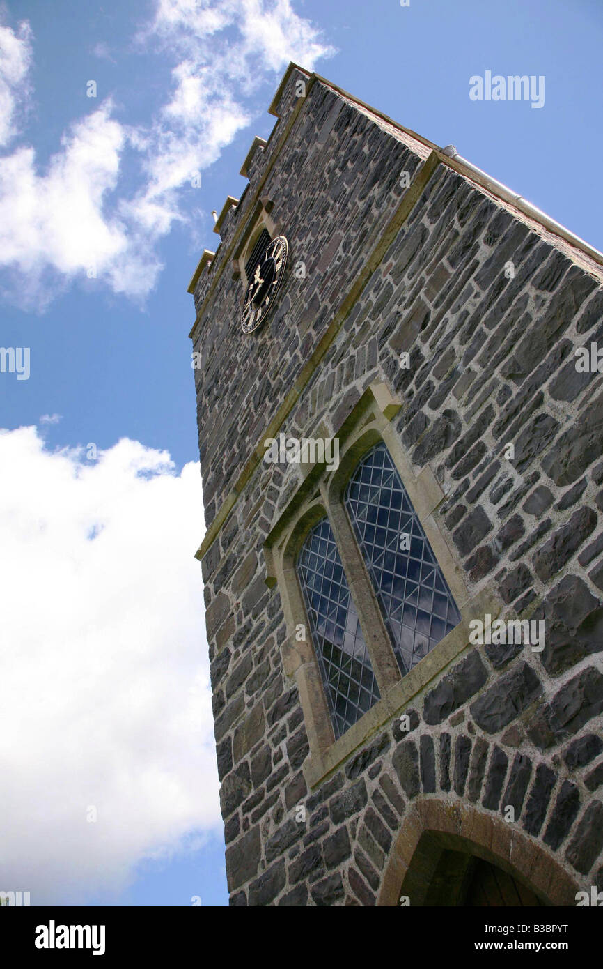 Tower of Oare parish church in Lorna Doone Country within the Exmoor ...