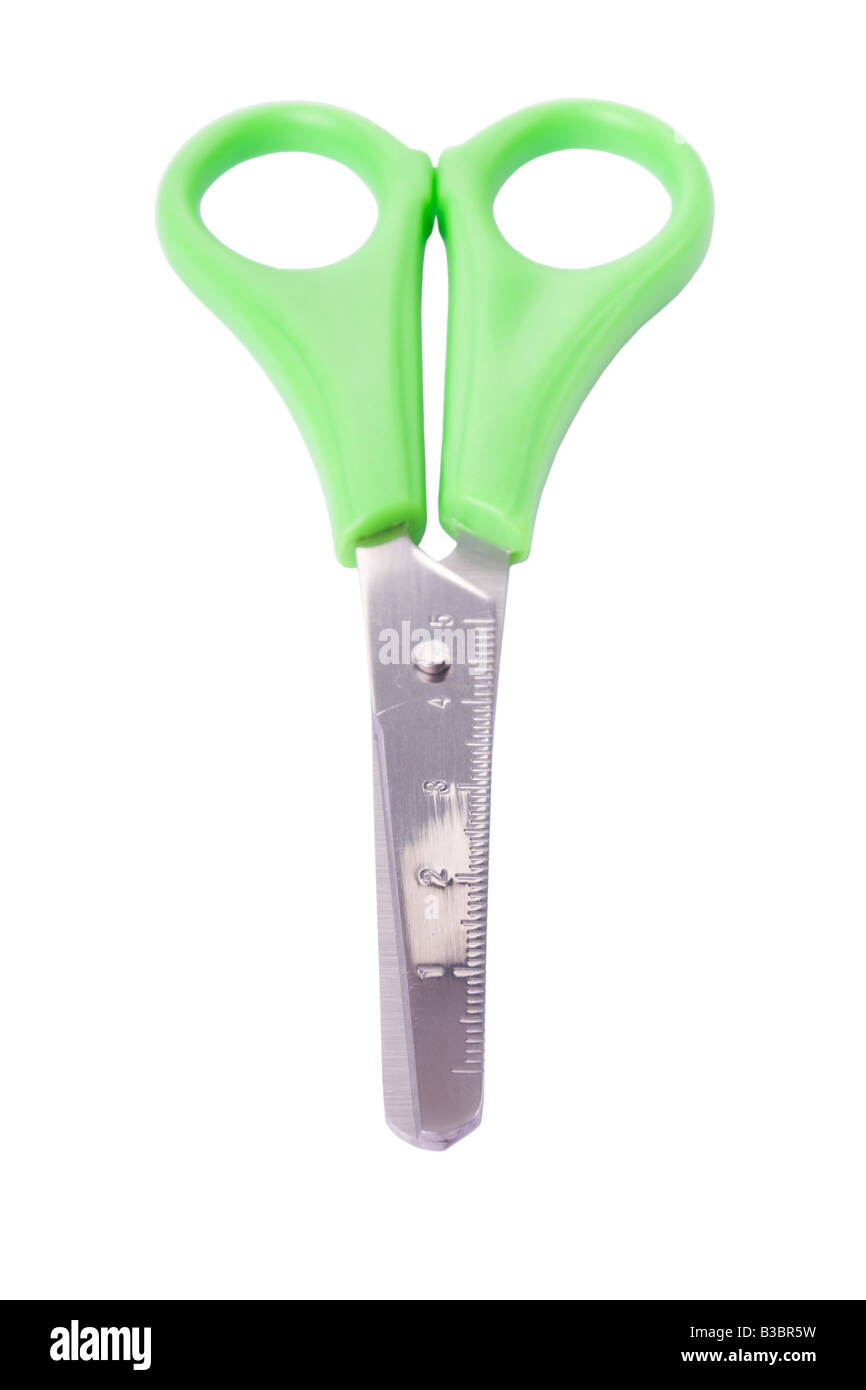 Safety scissors isolated on white background Stock Photo - Alamy