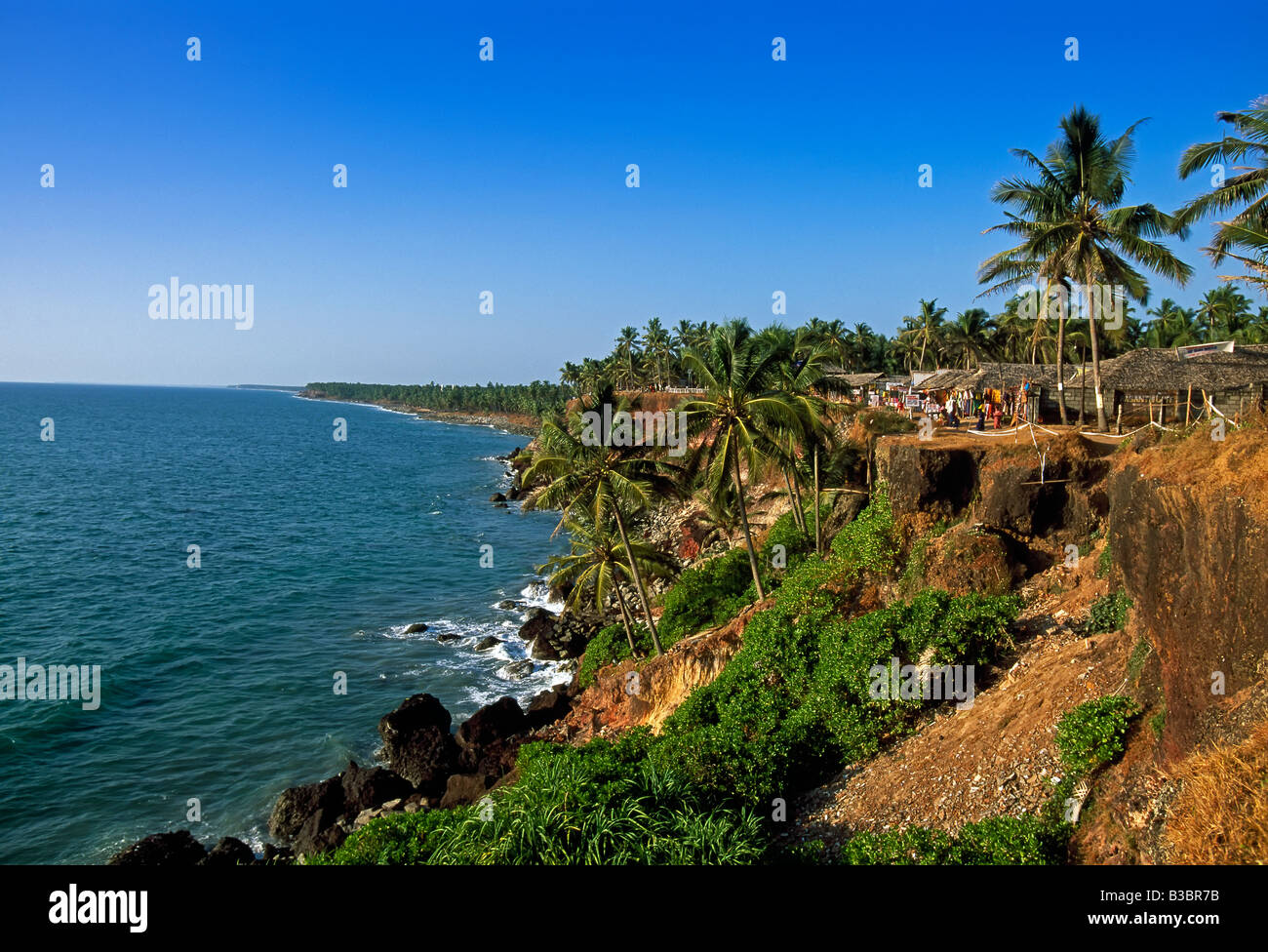 Varkala beach and cliff hi-res stock photography and images - Alamy
