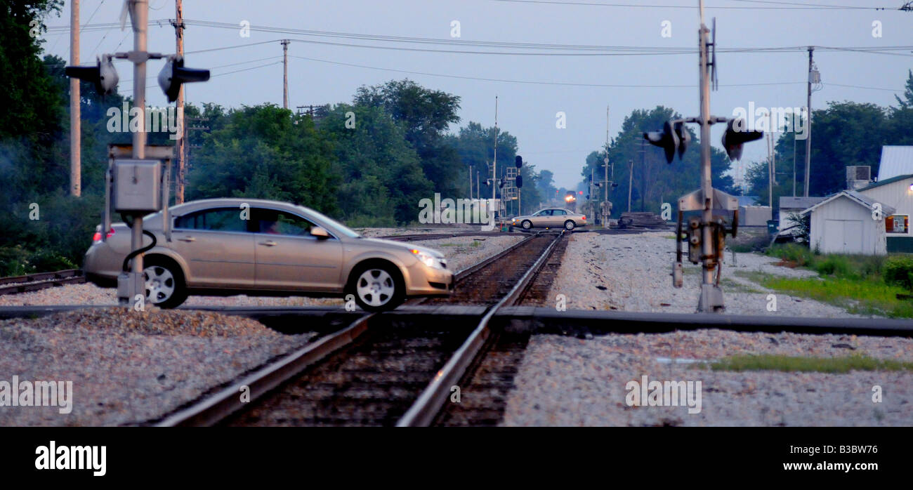 Crossing railroad tracks safely hi-res stock photography and images - Alamy