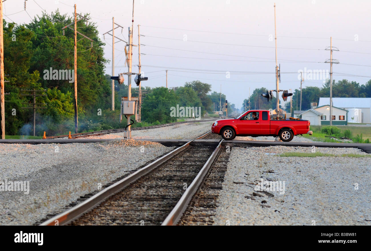 A rural railroad crossing of the CN line Stock Photo - Alamy