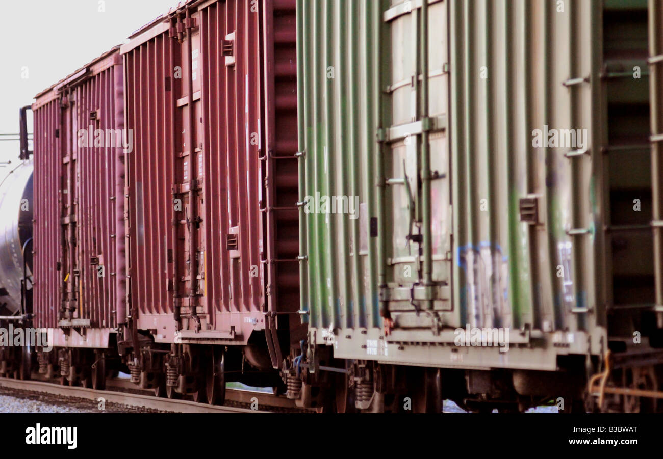 Freight train railroad Stock Photo - Alamy
