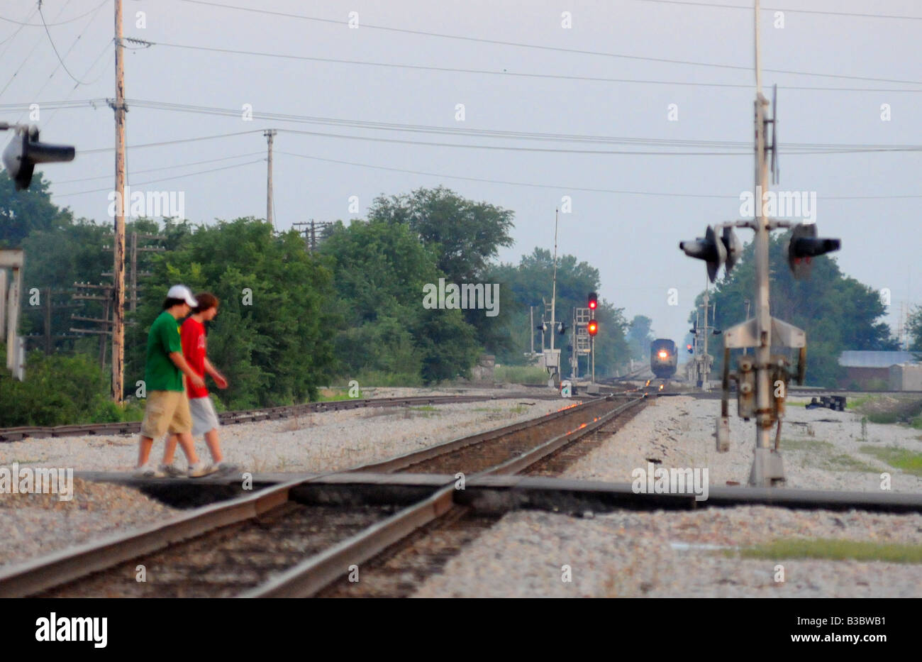 A rural railroad crossing of the CN line Stock Photo - Alamy