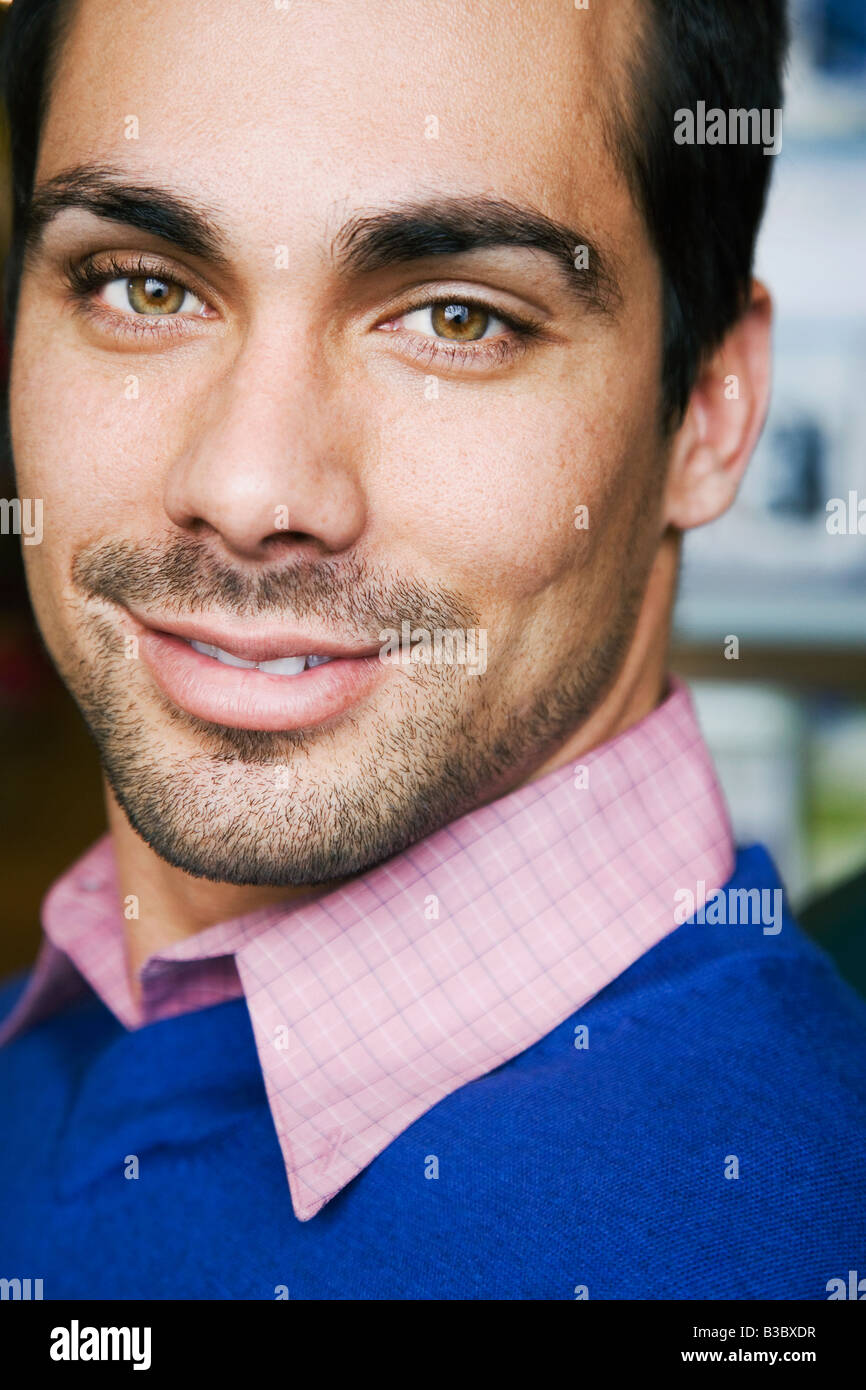 Close up of Pacific Islander man smiling Stock Photo - Alamy