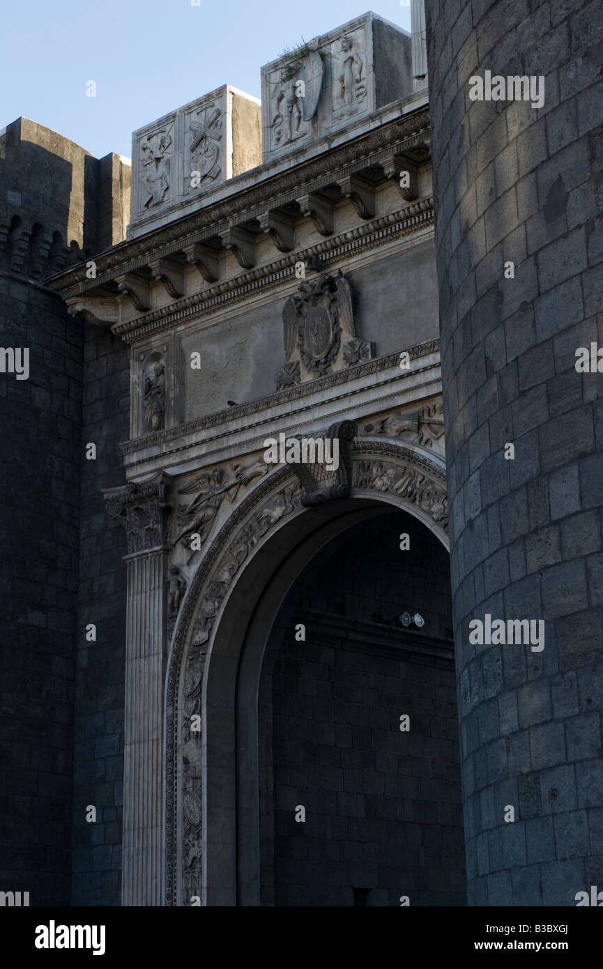 Marble arch of Porta Capuana Stock Photo - Alamy