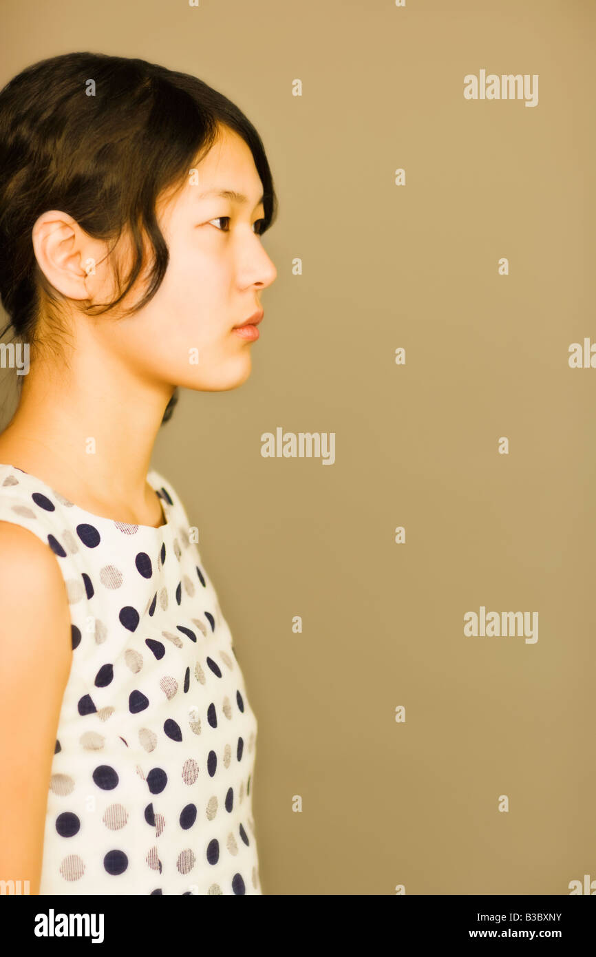 Profile of Asian woman Stock Photo - Alamy