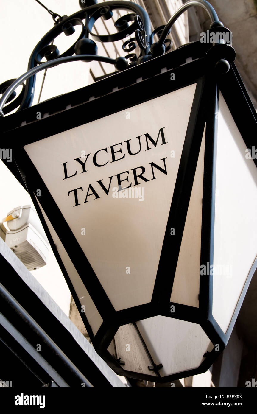 Lyceum Tavern Pub sign, London, England Stock Photo - Alamy