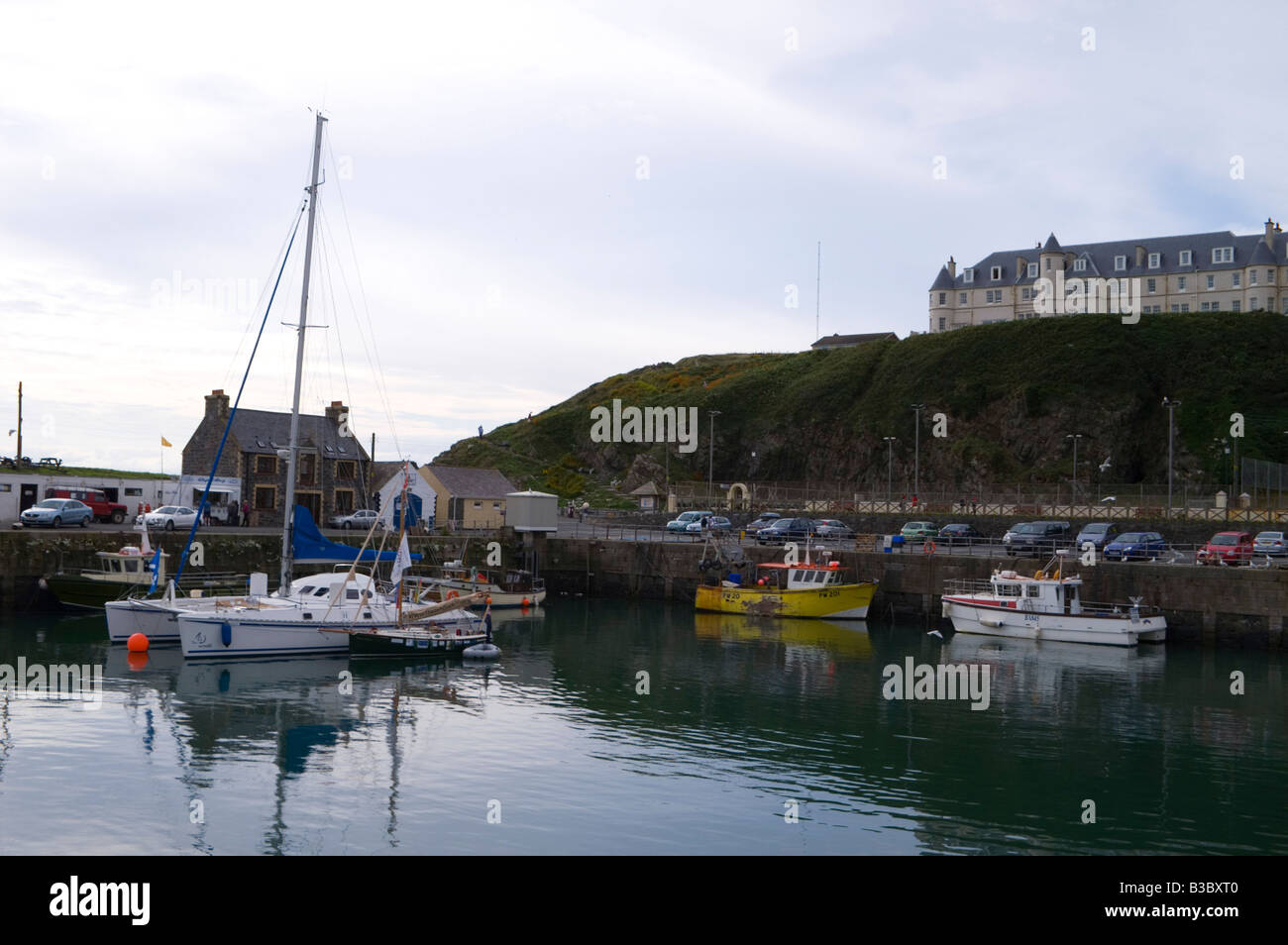 Portpatrick Harbour, with hotel on the hill, Dumfries and Galloway ...