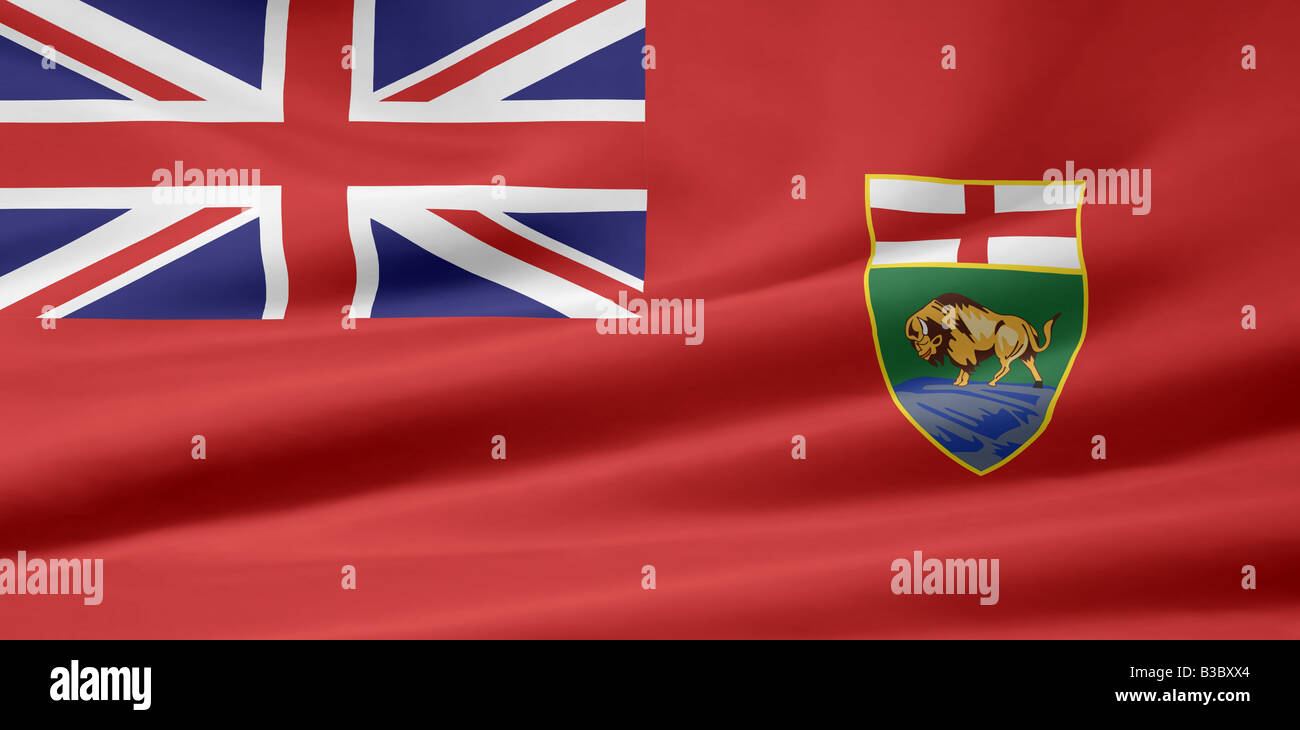 High resolution flag of Manitoba Stock Photo - Alamy