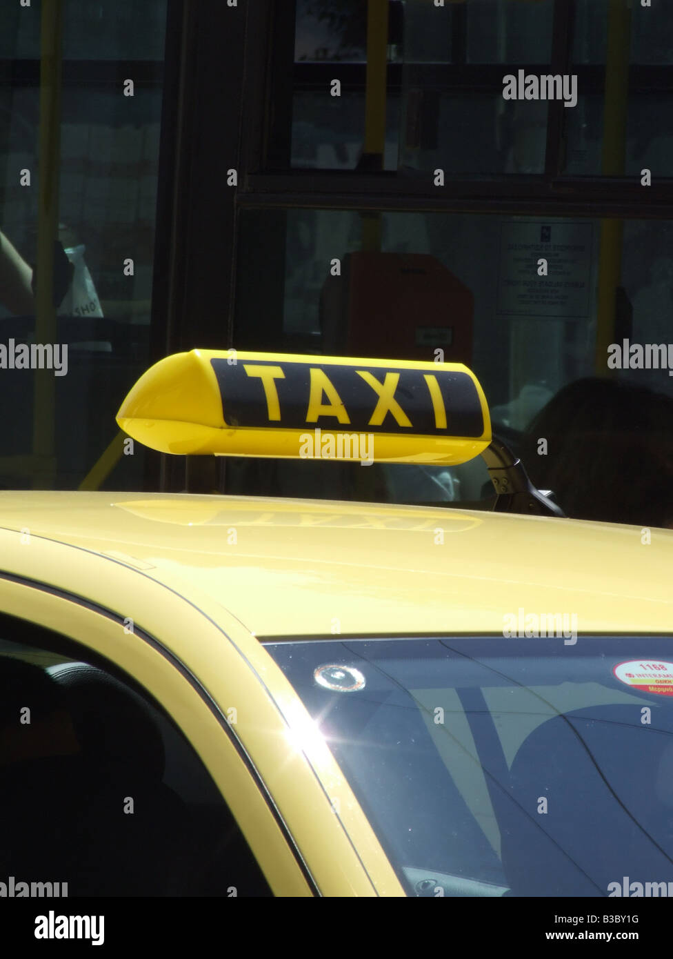 Greek yellow cab hi-res stock photography and images - Alamy