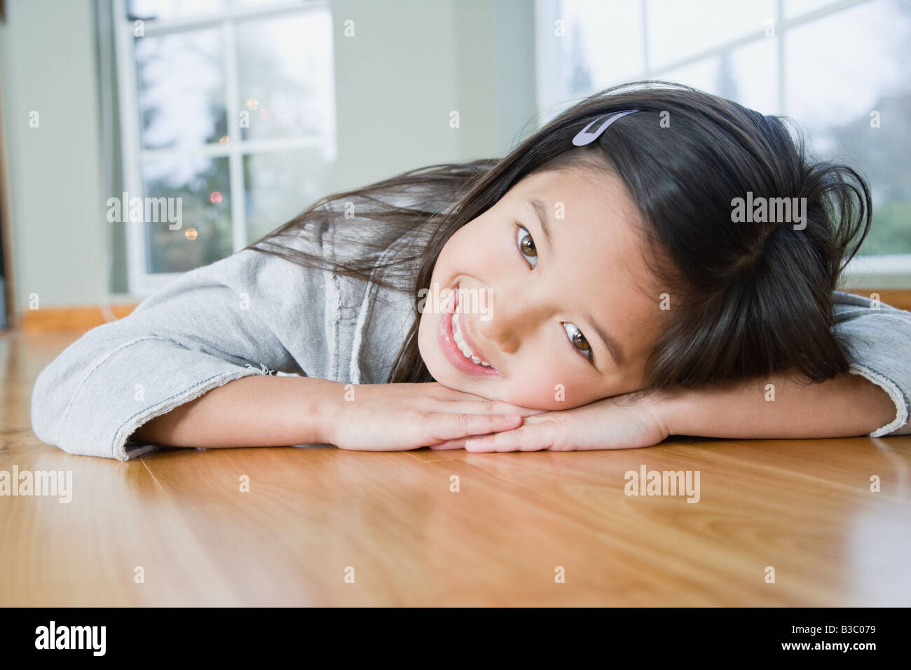 Girl resting head on hands hi-res stock photography and images - Alamy