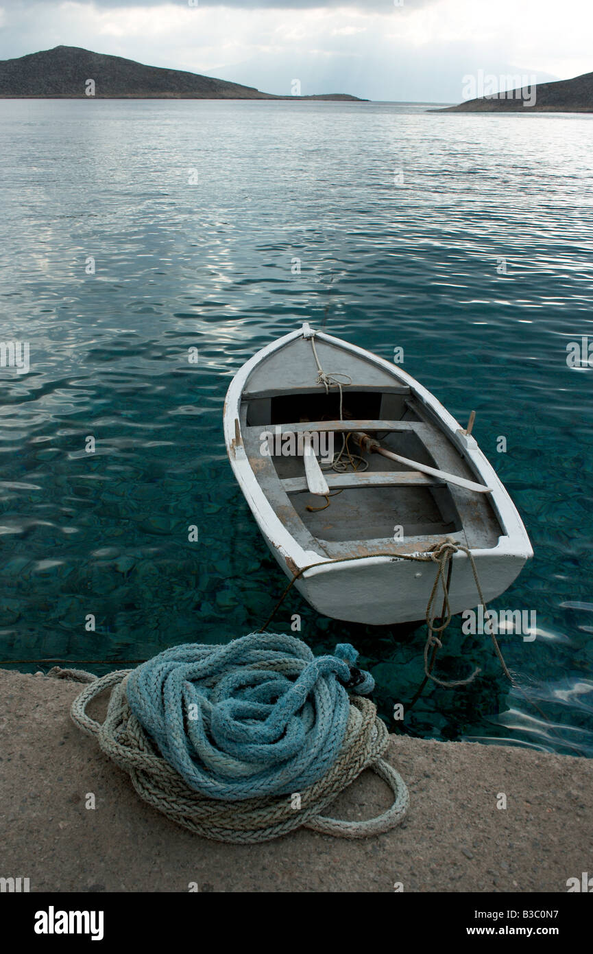 A rowing boat in the sea Stock Photo - Alamy