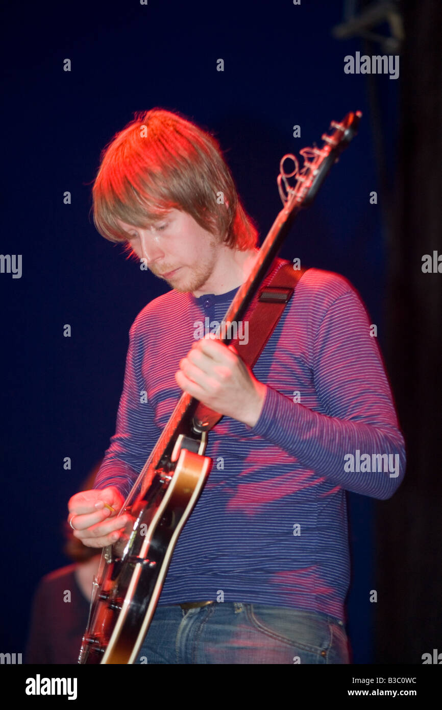 Wolf People playing at the Greenman festival 2008 Glanusk Park Brecon ...