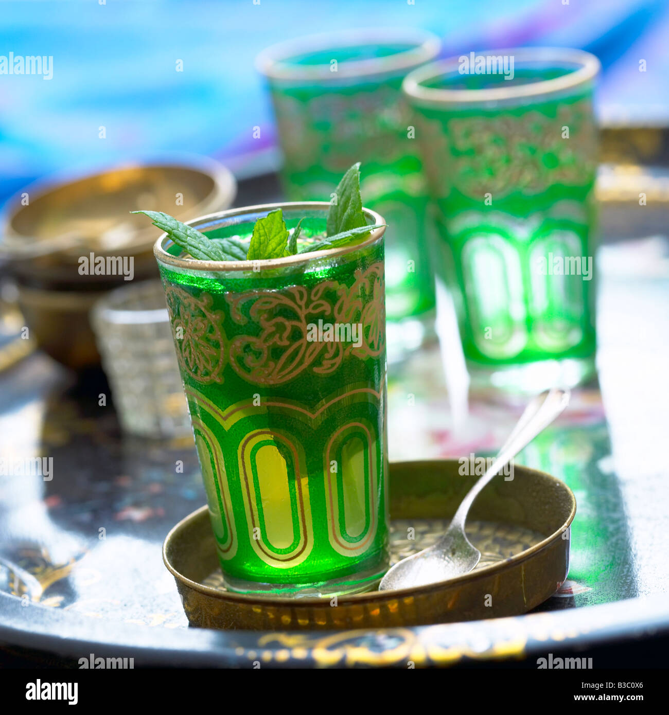 Arabic tea glasses tea leaves hi-res stock photography and images - Alamy