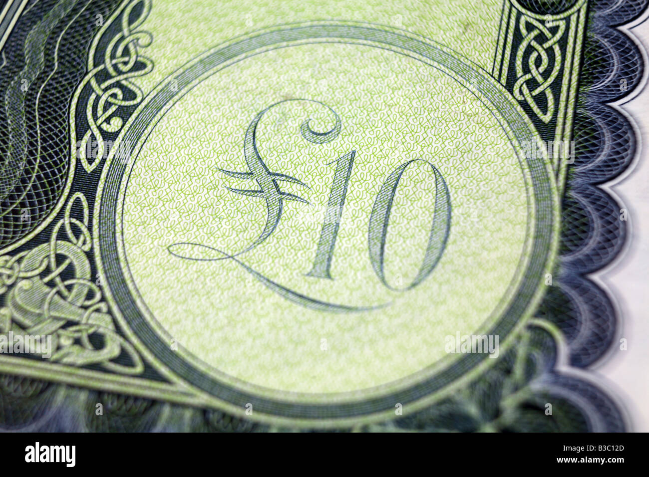 10 pound note reverse Irish Bank notes from Ireland Stock Photo - Alamy