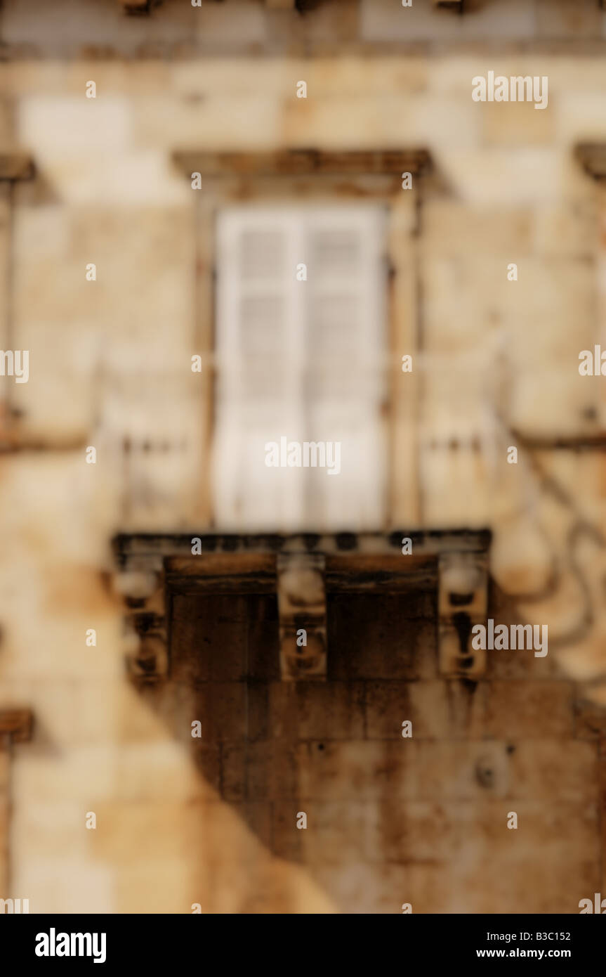 Defocused view of a balcony Stock Photo - Alamy