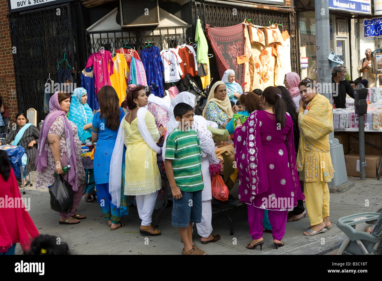 Pakistani neighborhood on Coney Island Avenue in Brooklyn NY during the ...