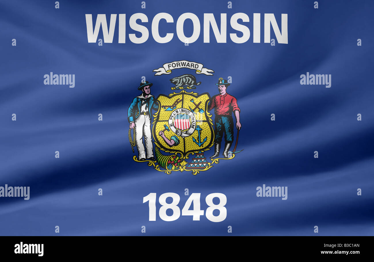 Wisconsin flag hi-res stock photography and images - Alamy