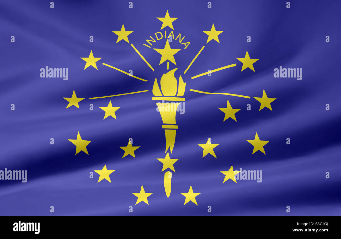 A very large version of an Indiana flag Stock Photo - Alamy