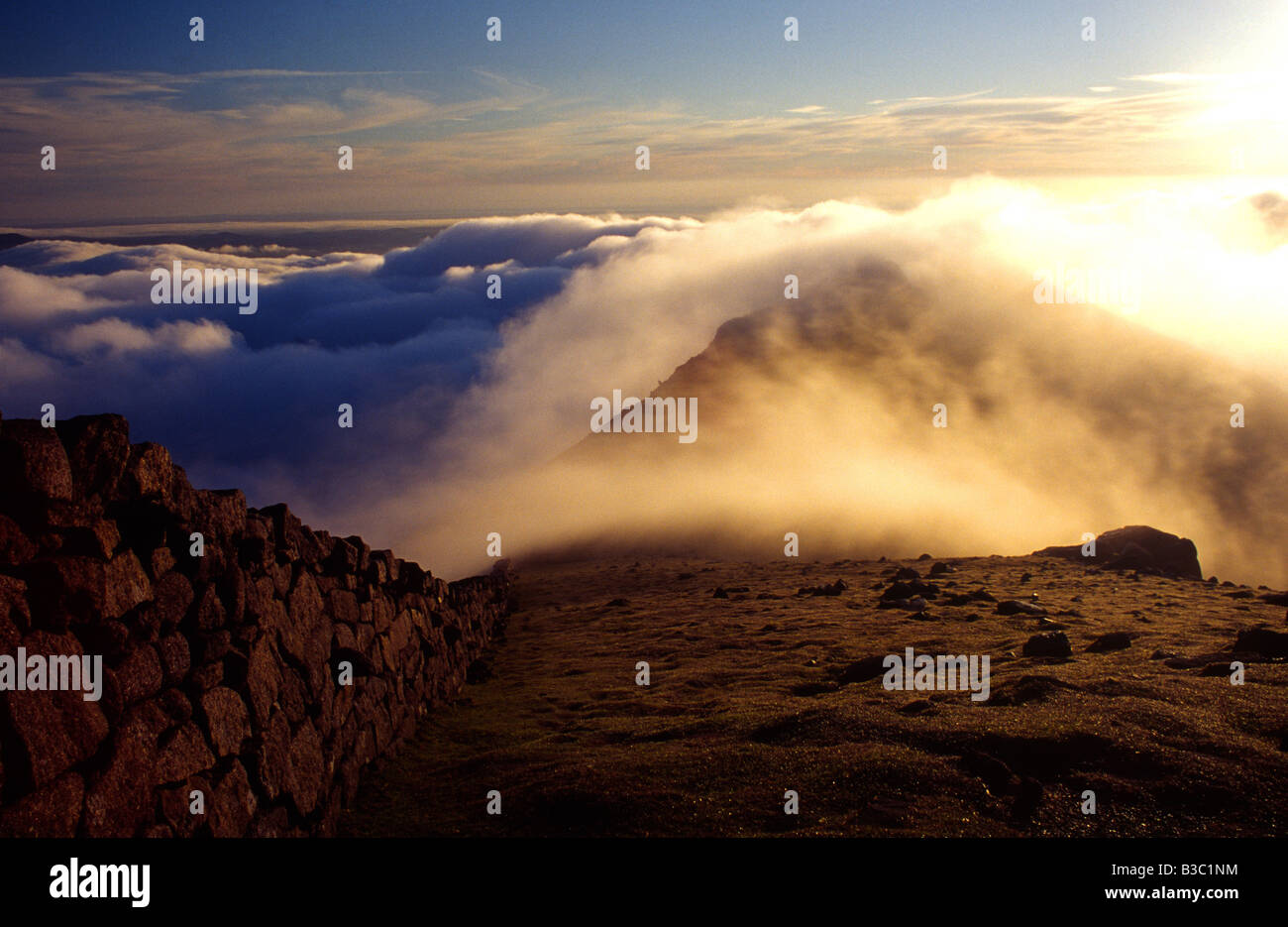 Cloud Scudding over Slieve Bearnagh Stock Photo - Alamy