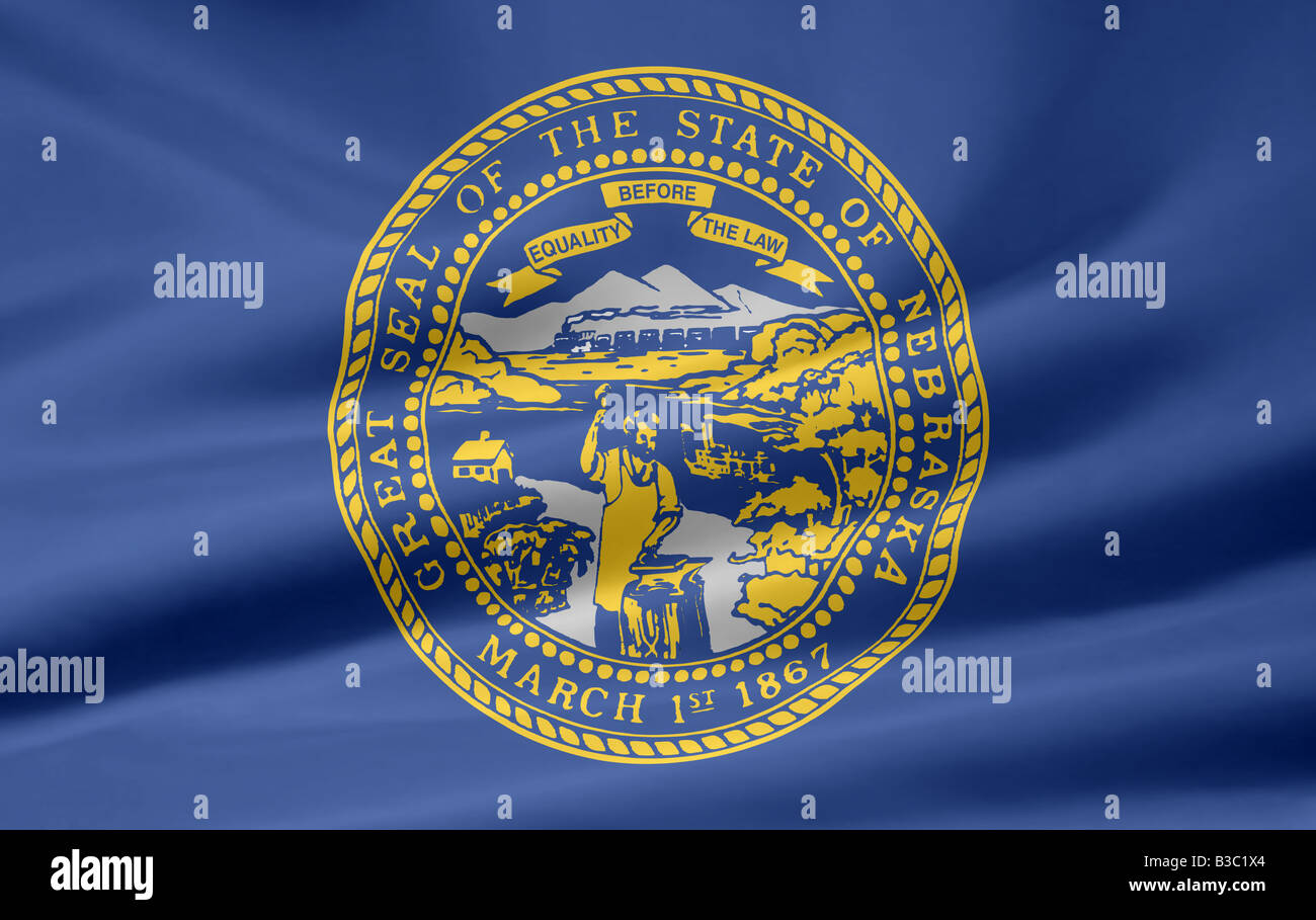 A very large version of a Nebraska flag Stock Photo - Alamy