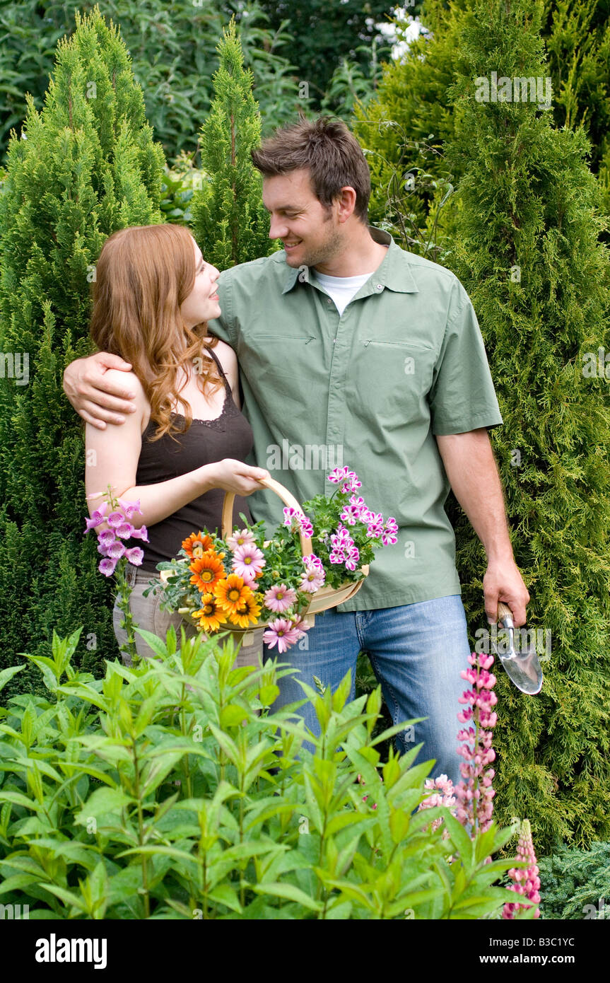 Two trees growing together hi-res stock photography and images - Alamy