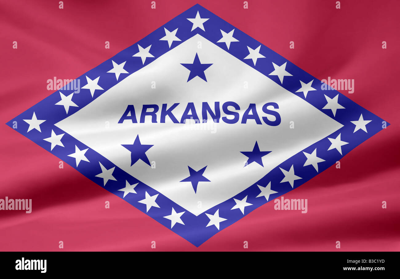A very large version of an Arkansas flag Stock Photo - Alamy