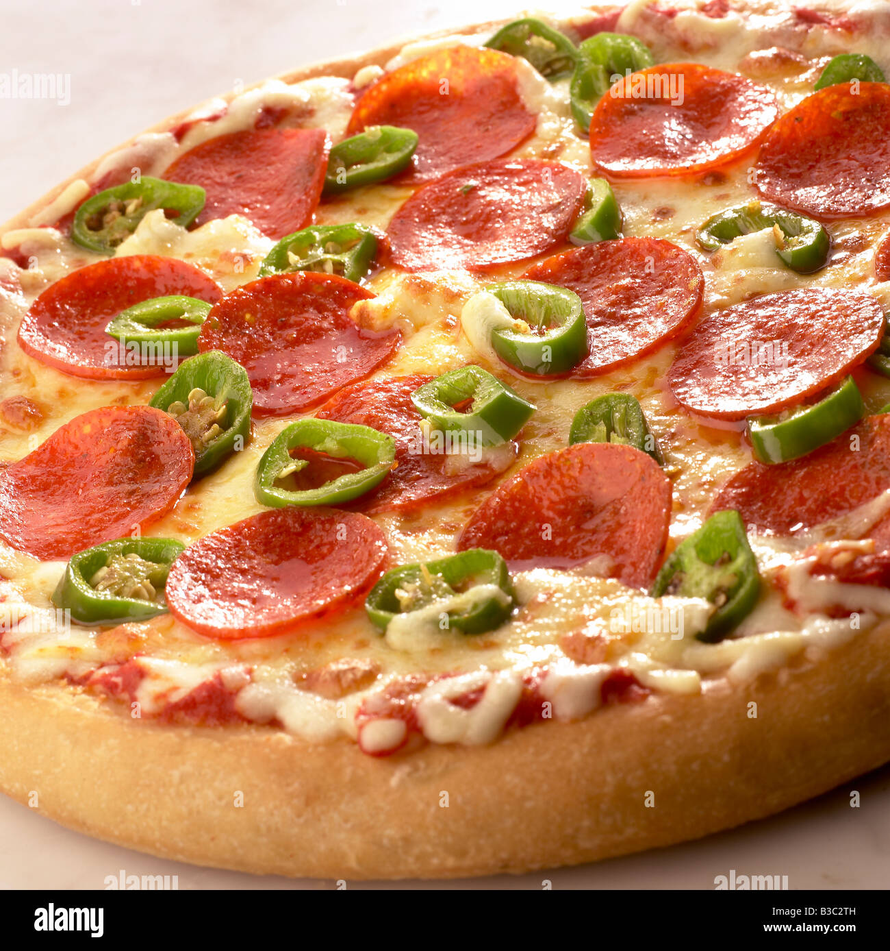 A pepperoni pizza Stock Photo - Alamy