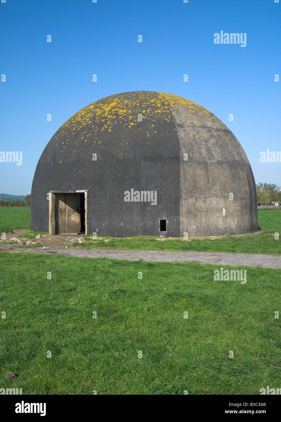 World War 2 Aircraft Gunnery Training Dome at Pembrey South Wales Stock ...