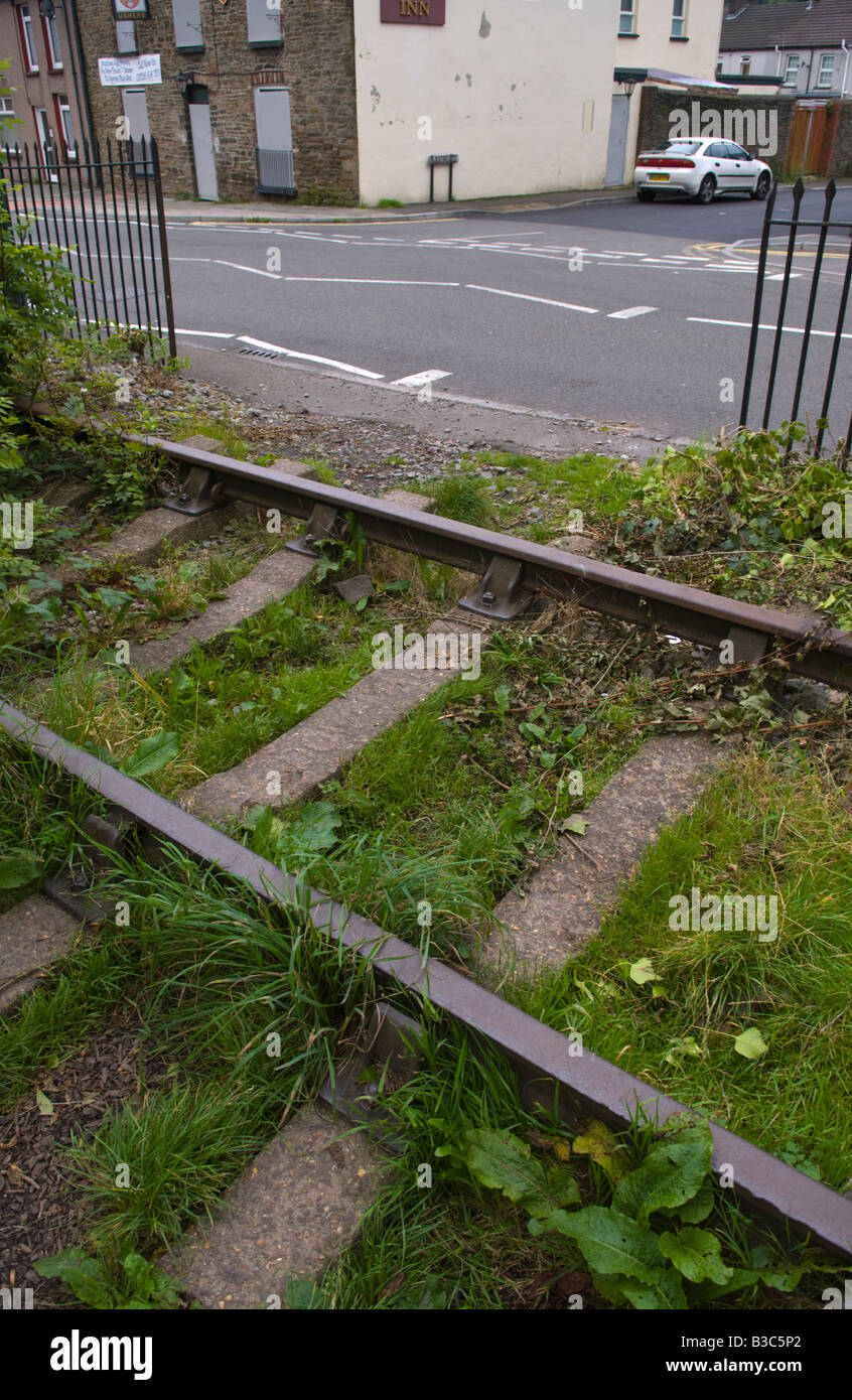 Overgrown disused railway line UK Stock Photo - Alamy