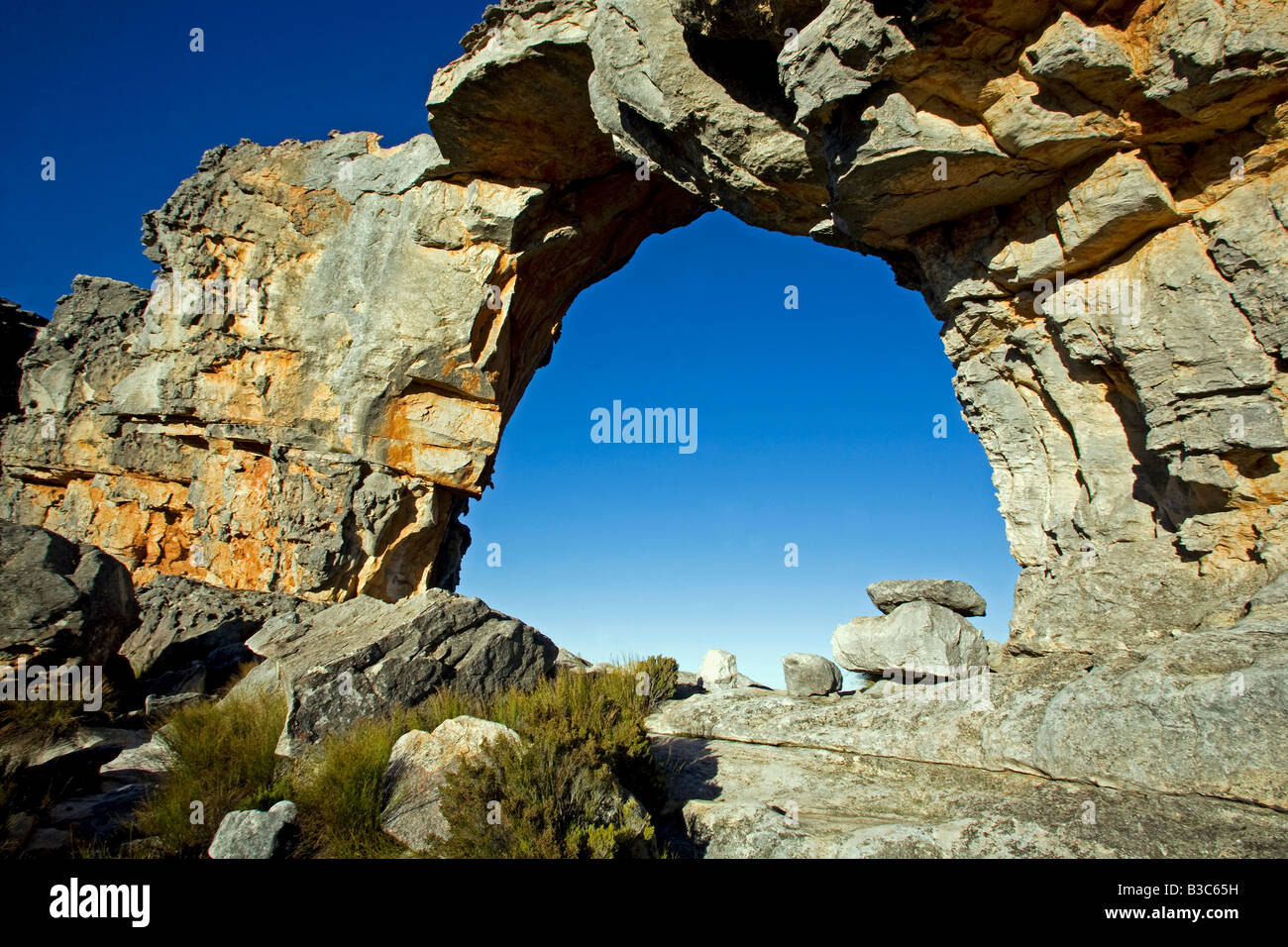 South Africa, Western Cape, Cederberg Conservancy. Wolfberg Arch, a ...