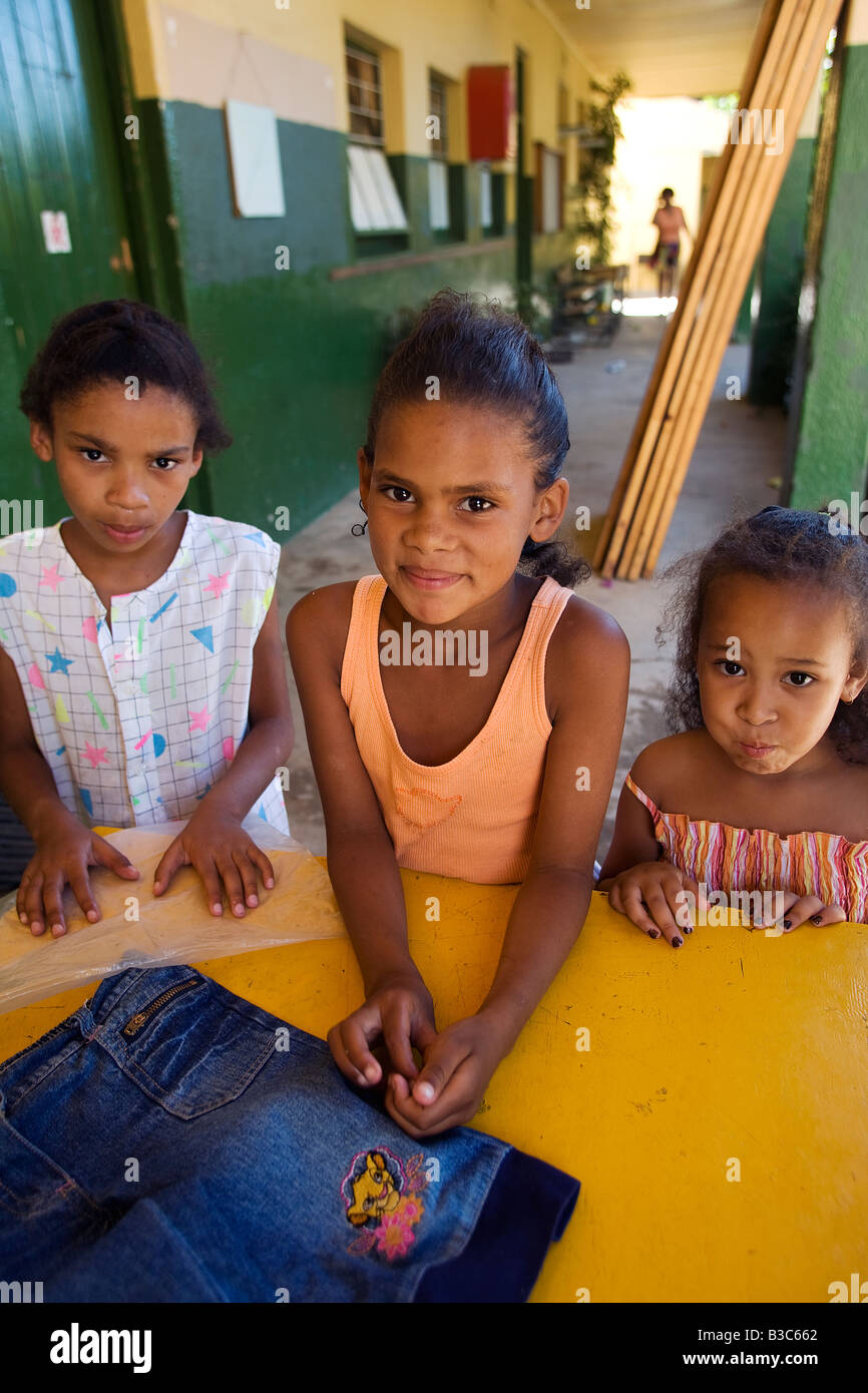 South Africa, Western Cape, Cape Town. School children at a rural ...