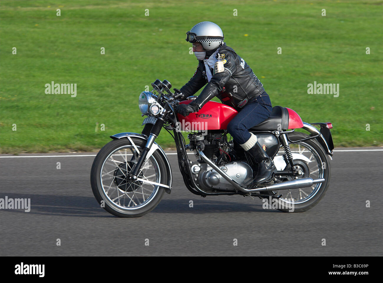 Rocker on A BSA Engined Norton Café Racer Stock Photo - Alamy